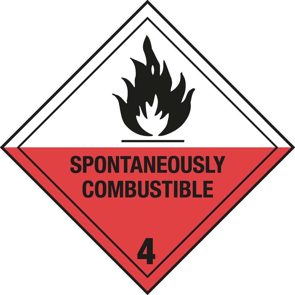 Buy Placard Class 4.2 Spontaneously Combustible - 250x250mm, 1 pc per ...