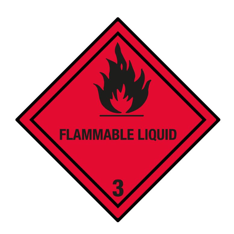 Gefahrgutetikett Gefahrzettel Kl. 3 Flammable Liquid, 100x100mm ...