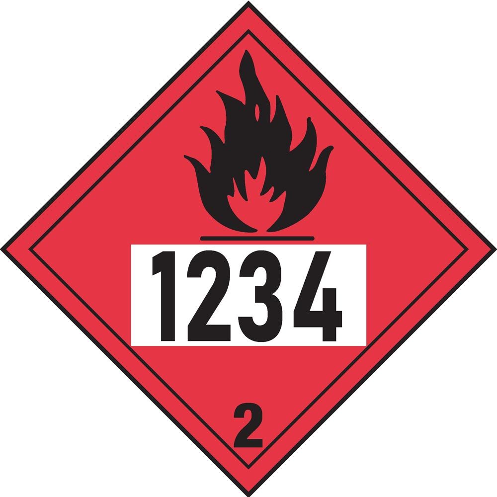 Gefahrgutetikett Placard Kl. 2.1, Individualisiert, 250x250mm | BOXLAB ...