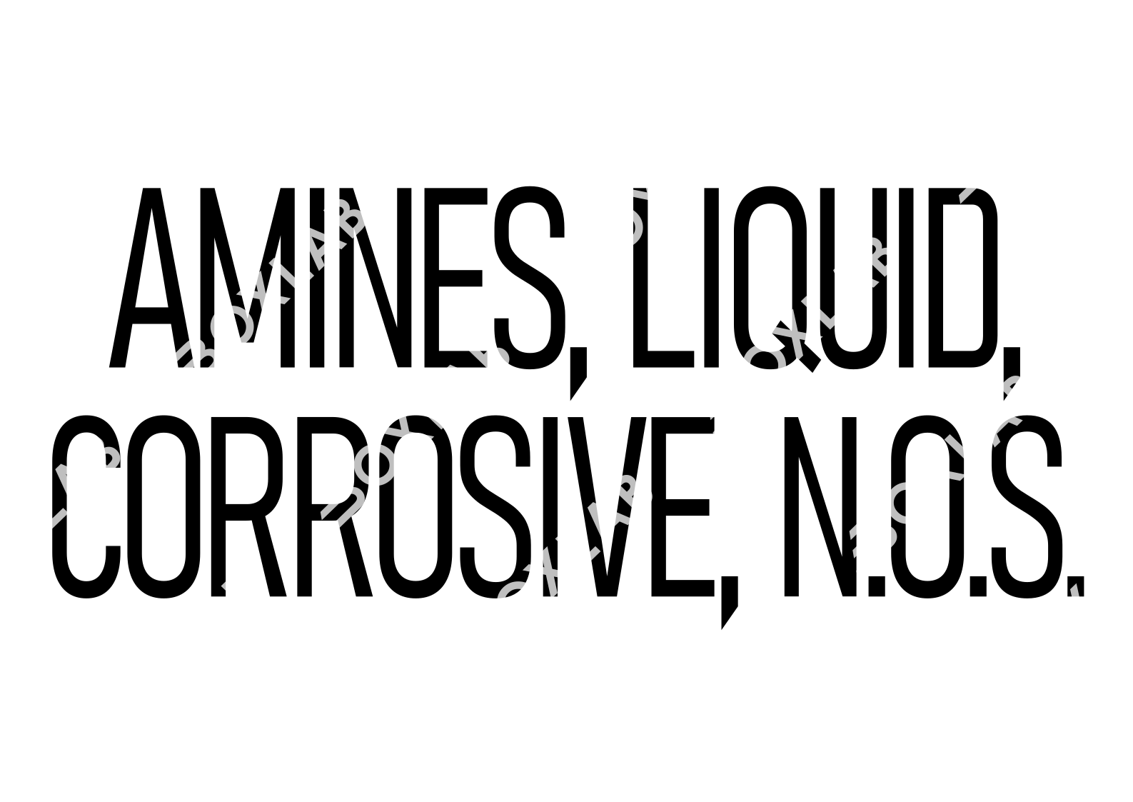 Dangerous goods label Technical name, UN2735 - Order online. 24h ...