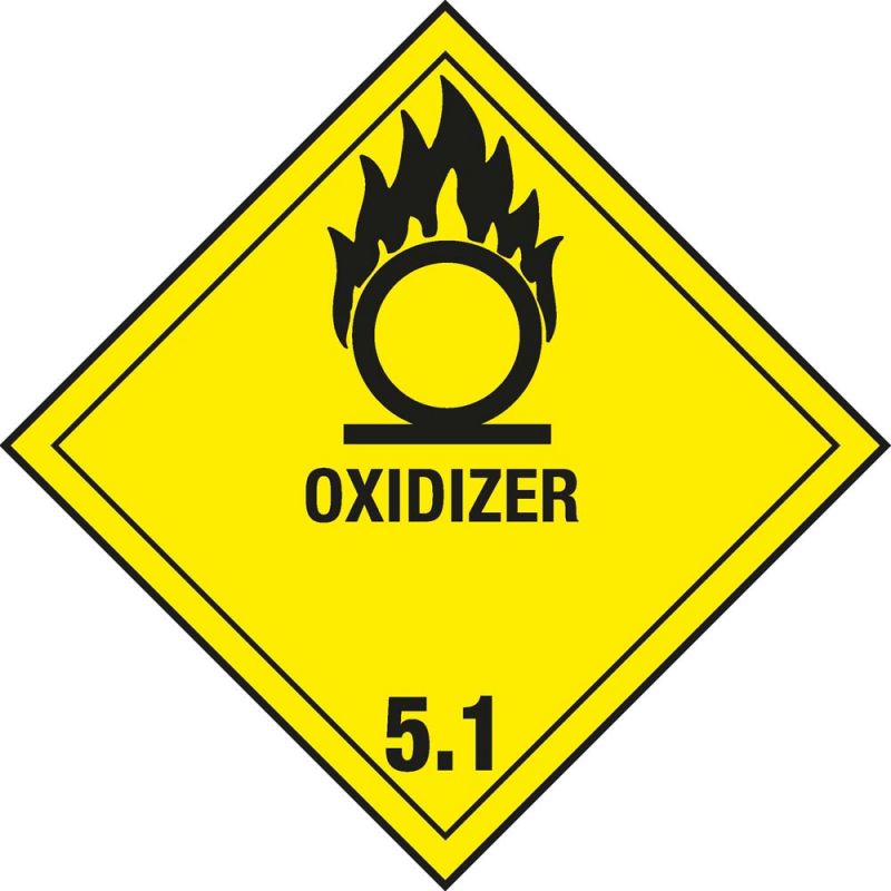 Buy Placard Class 5.1 Oxidizer - 250x250mm, 1 pc per sheet - BOXLAB ...
