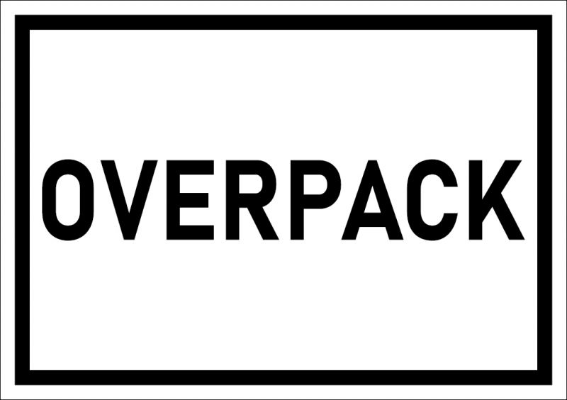 OVERPACK Shipping Label compliant with ADR | Reliable Marking for Safe ...